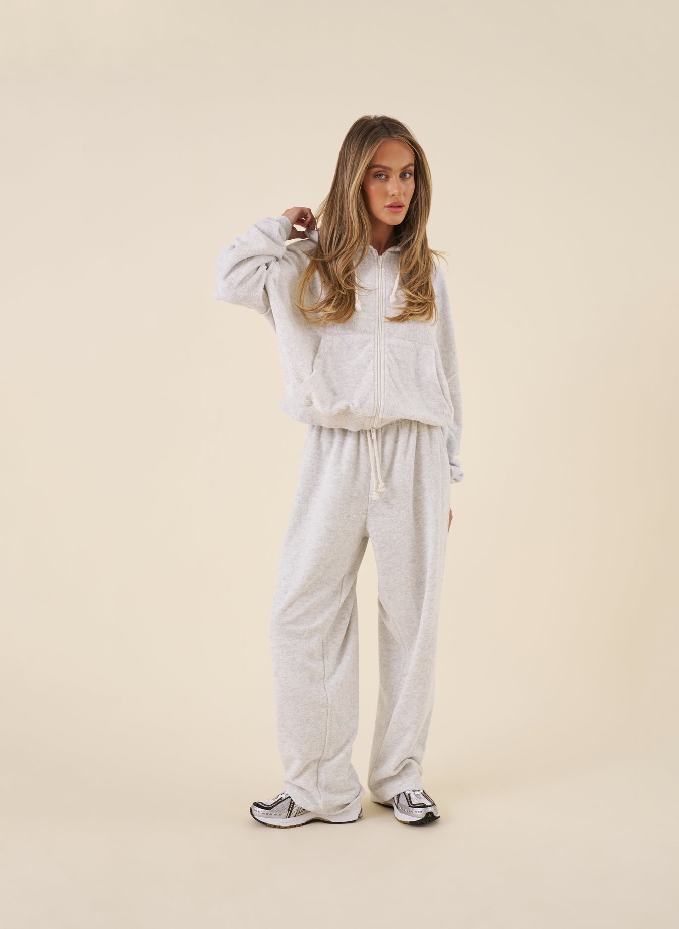Towelling Tracksuit - Grey Marl – Treats Studios